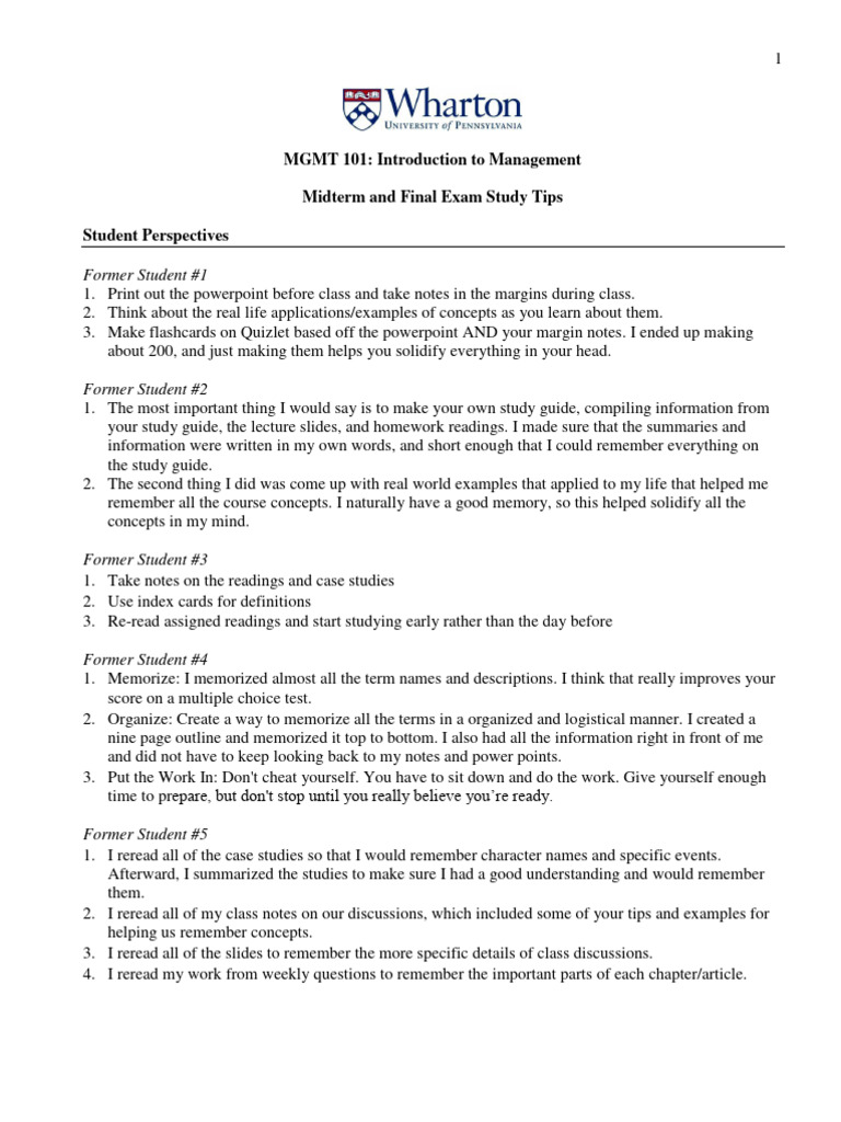 How To Prep For MNG | PDF | Concept | Question