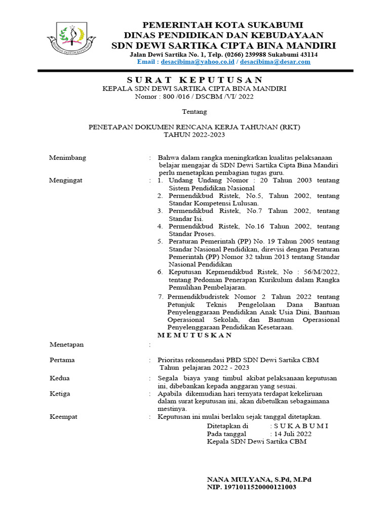 SK RKT 2022-2023 | PDF