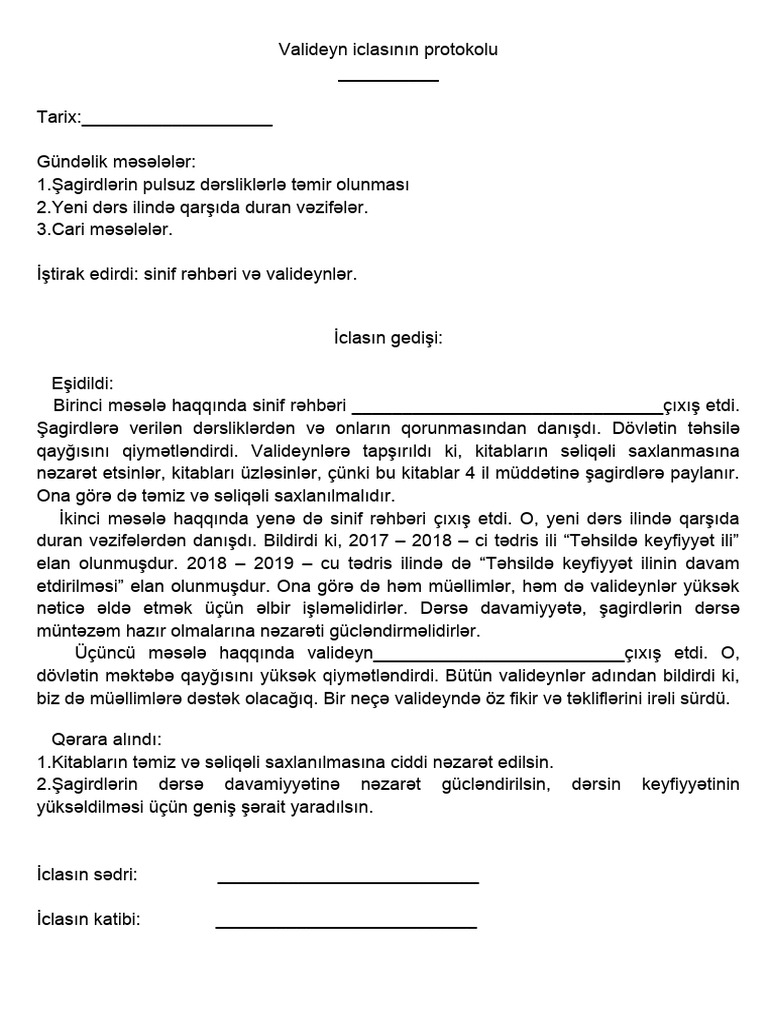 Valideyn Iclasının Protokolları-3 | PDF