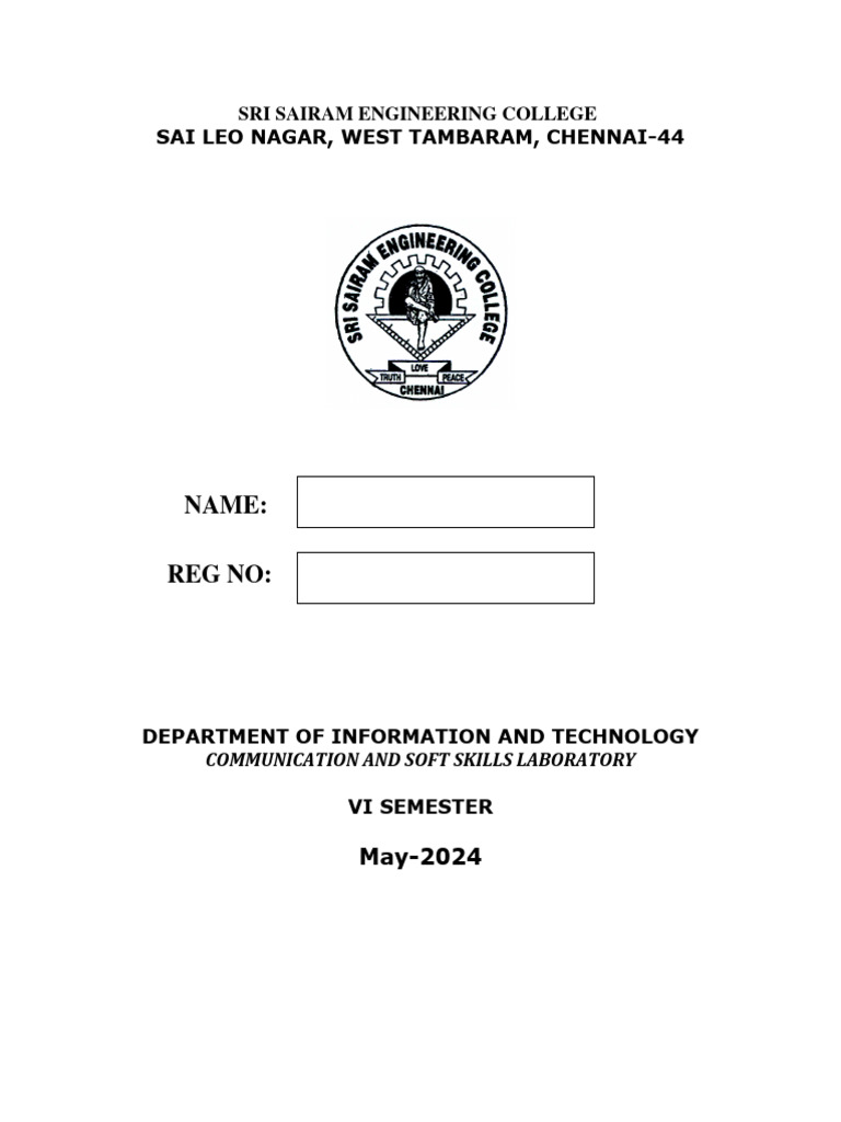 Communication Skills Laboratory Report | PDF | Image Editing