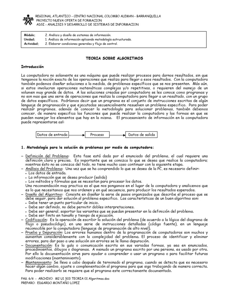 Algoritmos Descargar Gratis Pdf Programa De Computadora Programación