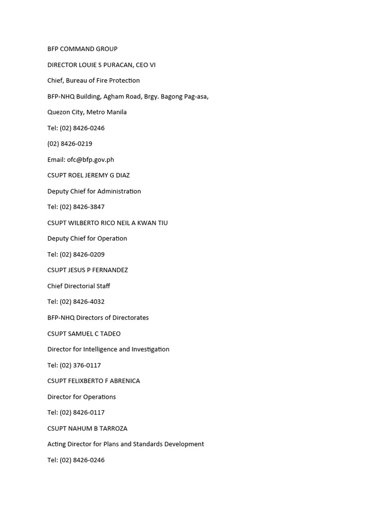 BFP COMMAND GROUP | PDF