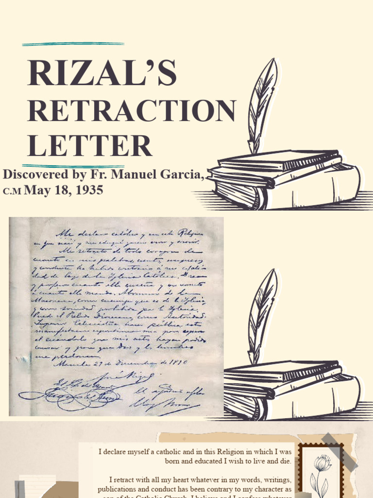 Rizal's Retraction Letter Found in 1935 | PDF | History