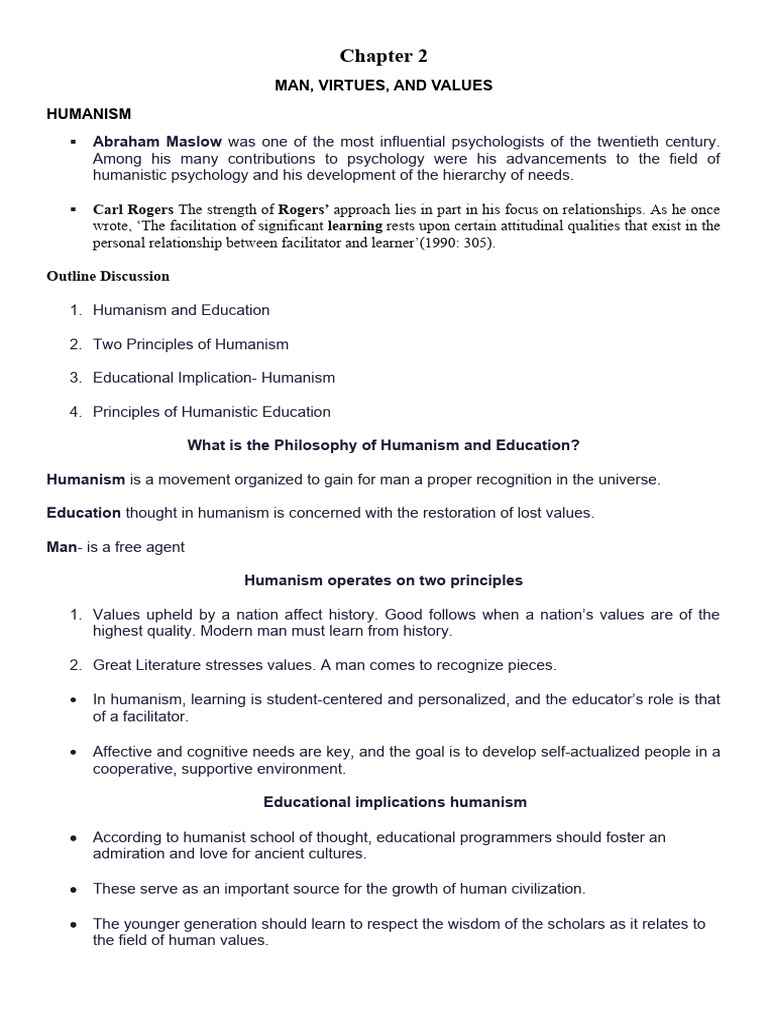 Man Virtues and Values | PDF | Courage | Humanism