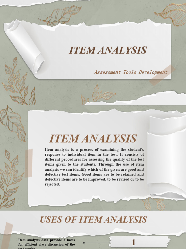 Item Analysis-Ppt 2 - 083033 | PDF | Cognition