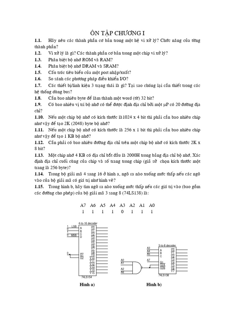 9-Đề cương ôn tập VXL | PDF