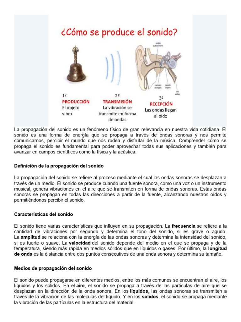 zConoce cómo se propaga el sonido | PDF | Sonido | Olas