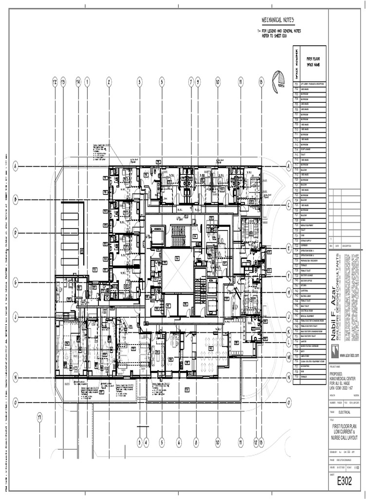 E302 First Floor Plan Low Current Nurse Call Layout | PDF