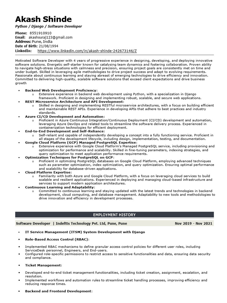 Akash_Shinde_April_Updated_CV | PDF | Cloud Computing | Databases