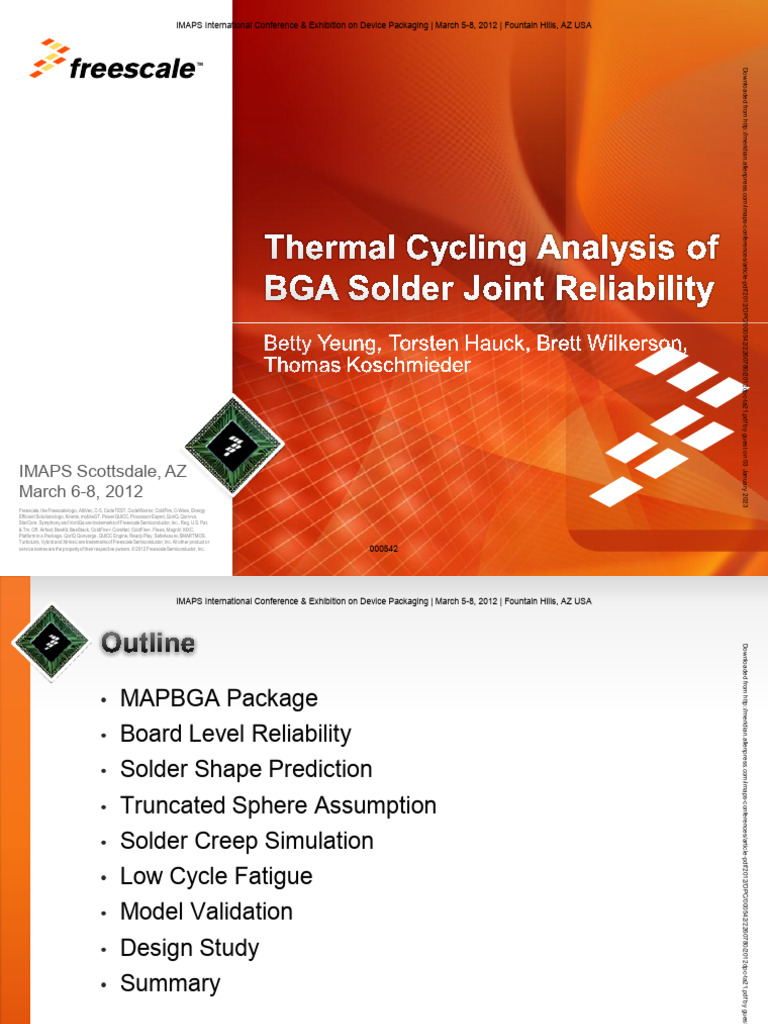 Thermal Cycling Analysis of Bga Solder Joint Reliability | Download ...