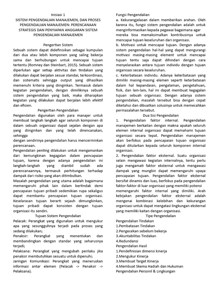 Inisiasi 1 SPM | PDF