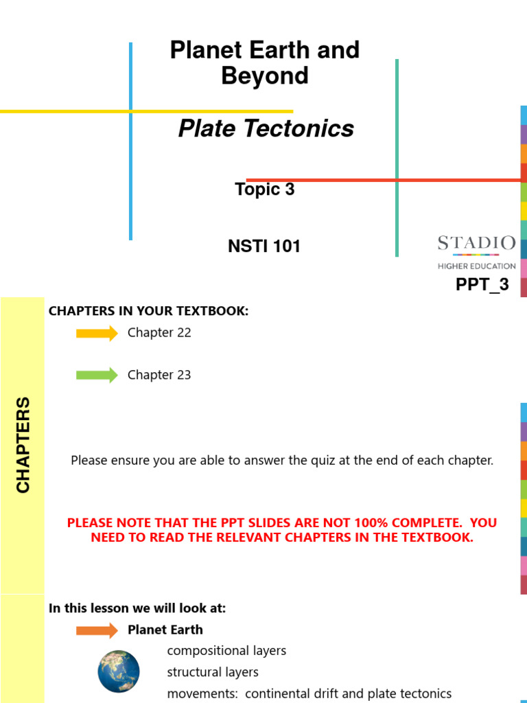 Overview of TNT 201 - Lecture 1 | PDF | Rock (Geology) | Plate Tectonics