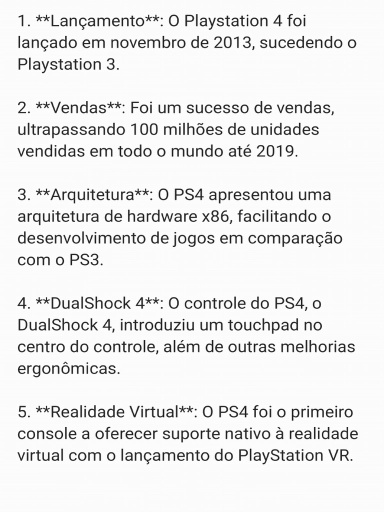 [10 CURIOSIDADES] sobre o PLAYSTATION 4 ~G_240503_095113 | PDF