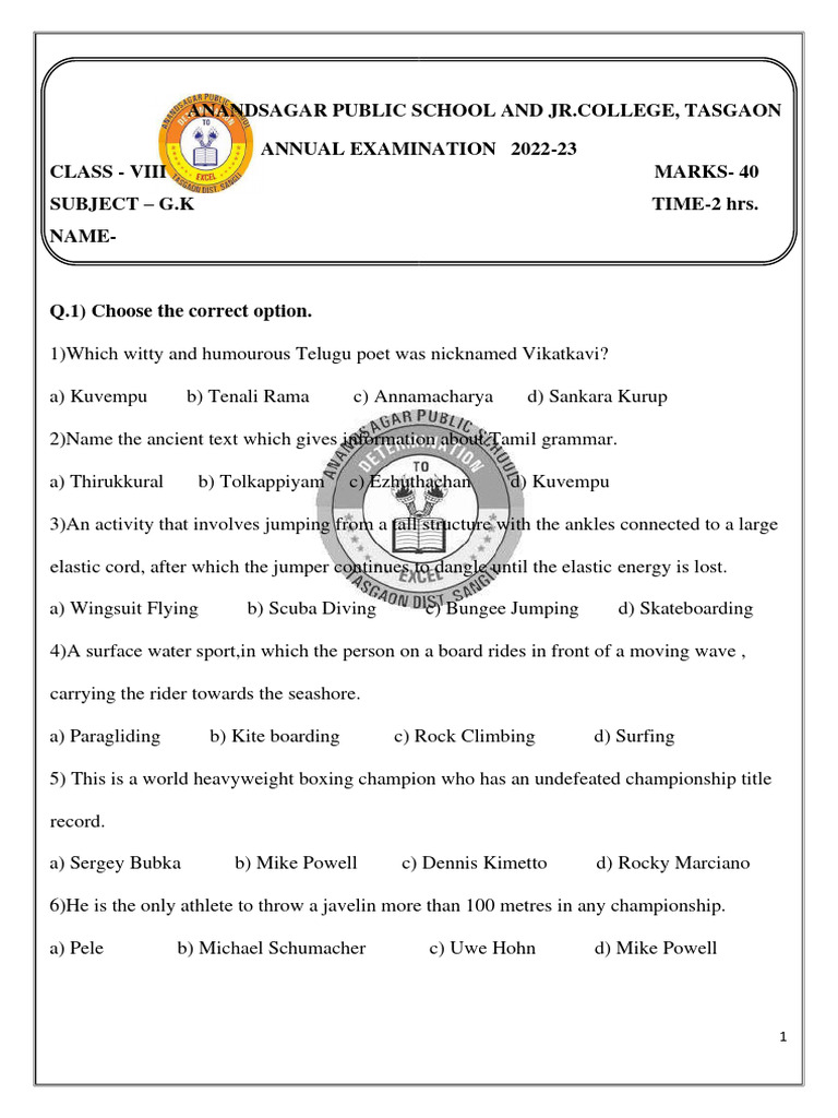 8th GK Annual 22-23 | PDF