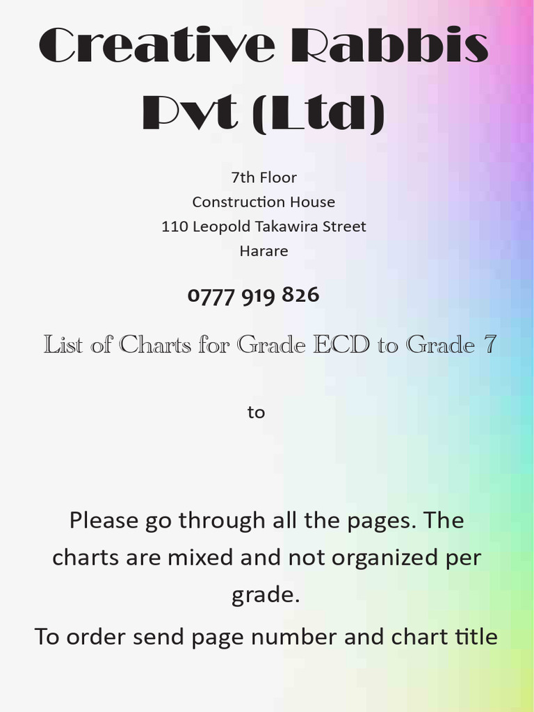 Grade ECD to 7 Chart List | PDF
