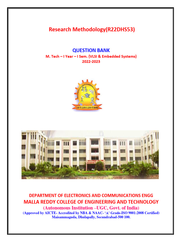 Research Methodology Question Paper | Download Free PDF | Analysis Of ...