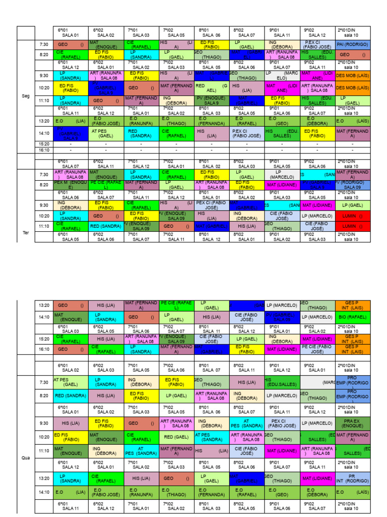 Horário 2024 - Modificado Por Mim | PDF