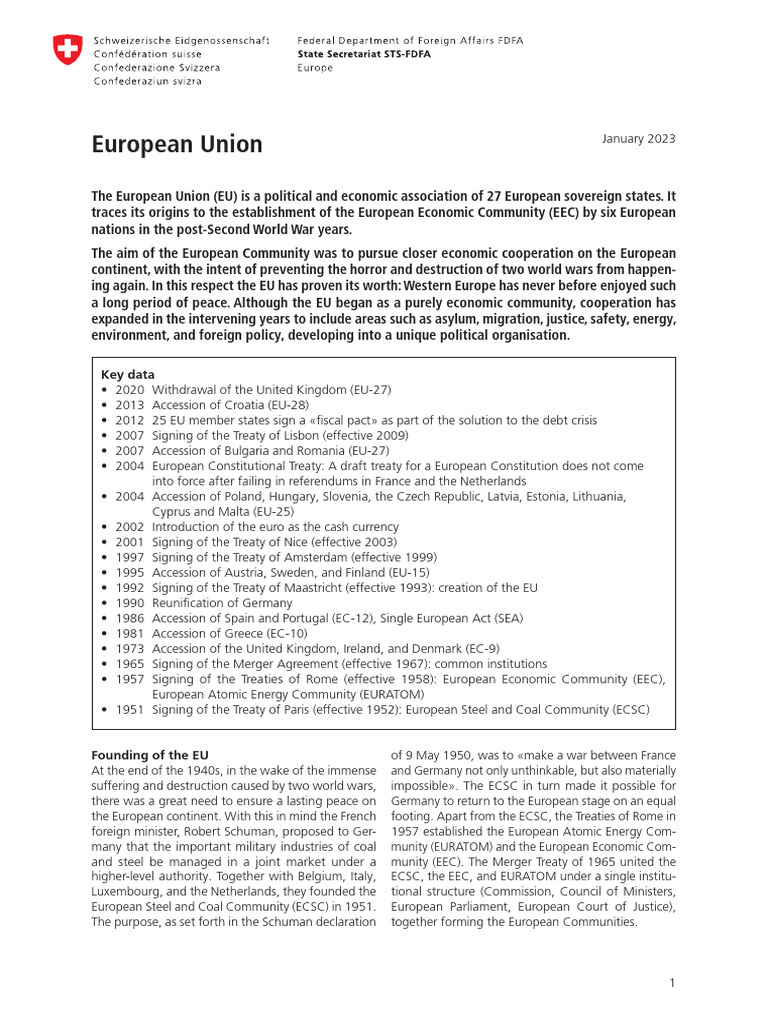 FS-EU-Grundidee_en | PDF | European Union | Enlargement Of The European Union