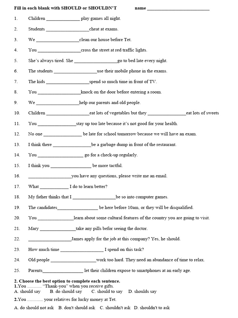 Should Must L P 6 | PDF