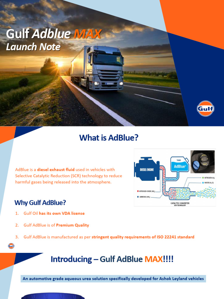 Adblue Max Launch Note - Channel | Download Free PDF | Air Pollution ...