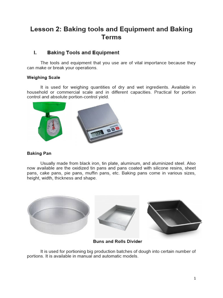 Lesson 2 | PDF | Breads | Cakes