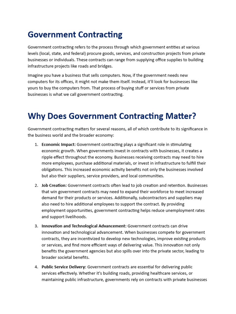 Understanding Government Contracting Basics | PDF | Request For ...