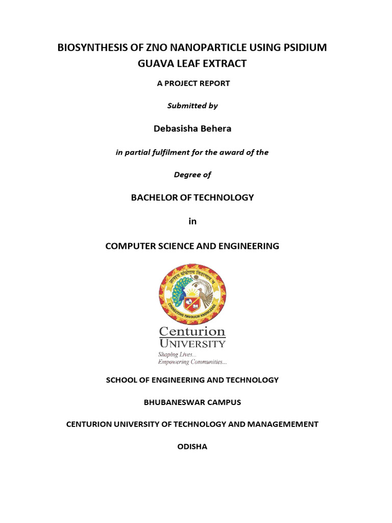 Applied Project | PDF | Zinc Oxide | Nanoparticle