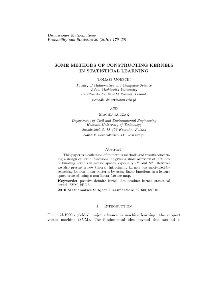 Some_methods_of_constructing_kernel | PDF | Support Vector Machine | Principal Component Analysis