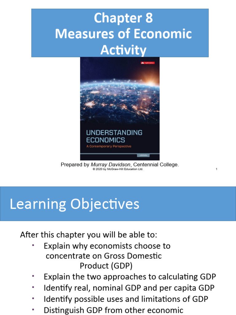 Ch. 8 Measures of Economic Activity | PDF | Gross Domestic Product | Expense