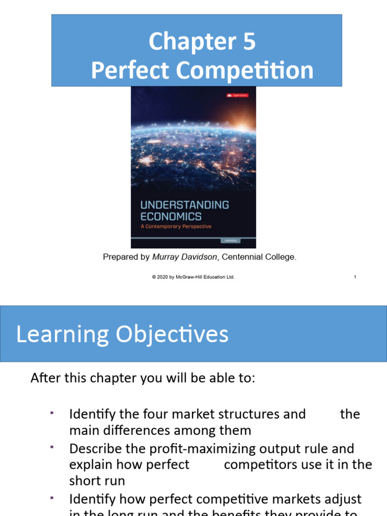 Ch. 5 Perfect Competition | PDF | Perfect Competition | Profit (Economics)