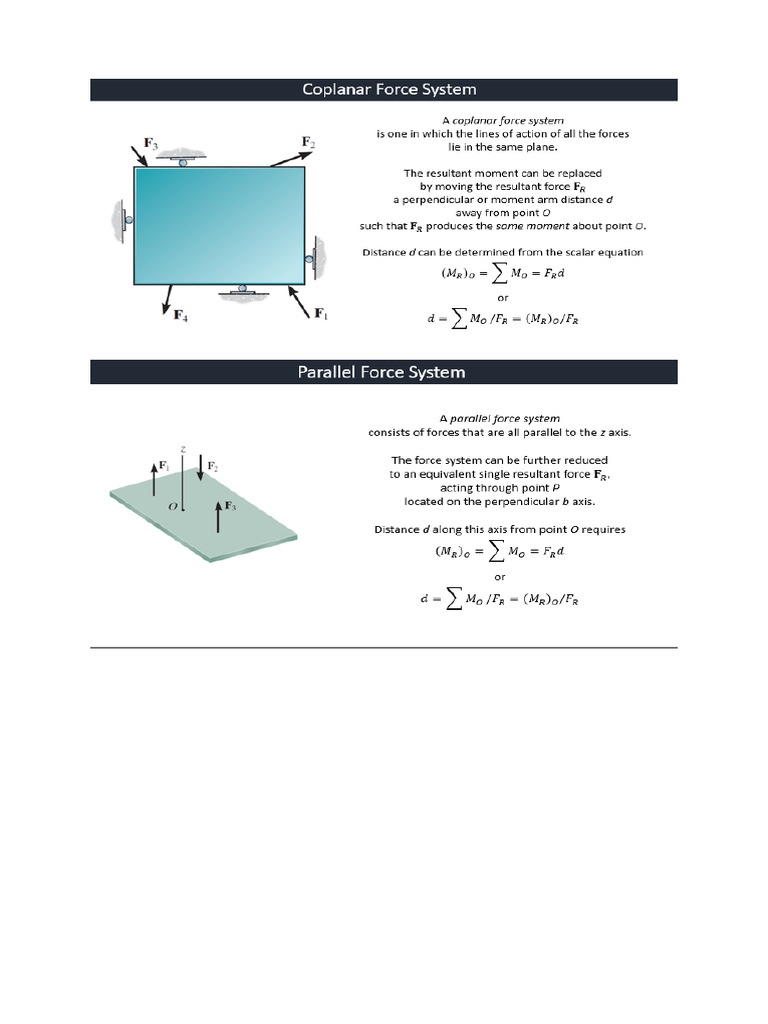 Force System Resultants 9 | PDF