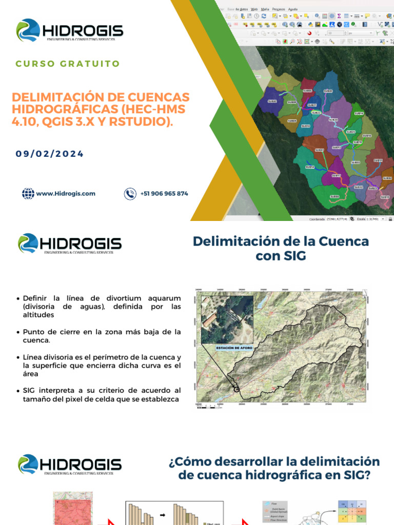 Delimitacion de Cuenca y Obtencion de Parametros | PDF | Cuenca de drenaje | Sistema de ...
