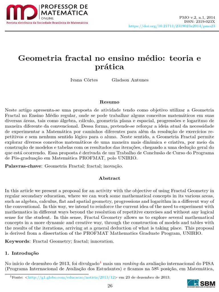 Geometria Fractal | PDF | Fractal | Geometria