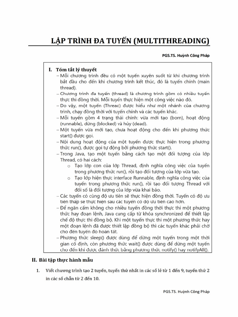 Multithreading Exercises Submission Hcphap1 Pdf