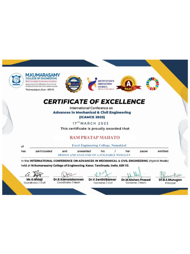 Conference Certificate | PDF