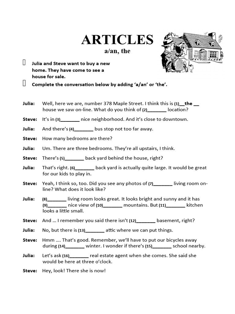 Articles A2 | PDF | Adjective | English Language