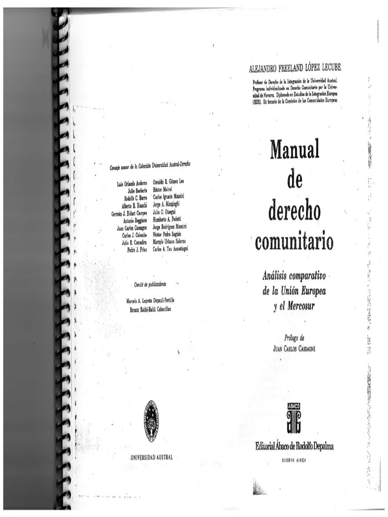 Manual de Derecho Comunitario - López Lecube | PDF