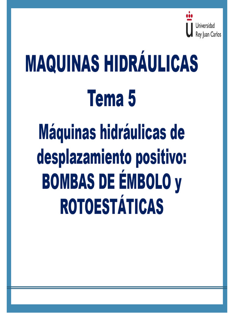 MHN - Tema 5 | PDF | Bomba | Pistón