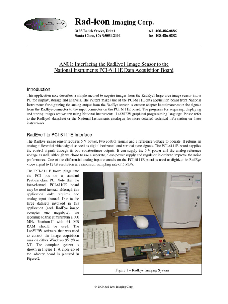 RadEye1 Sensor Interface with PCI-6111E | PDF | Data Acquisition ...