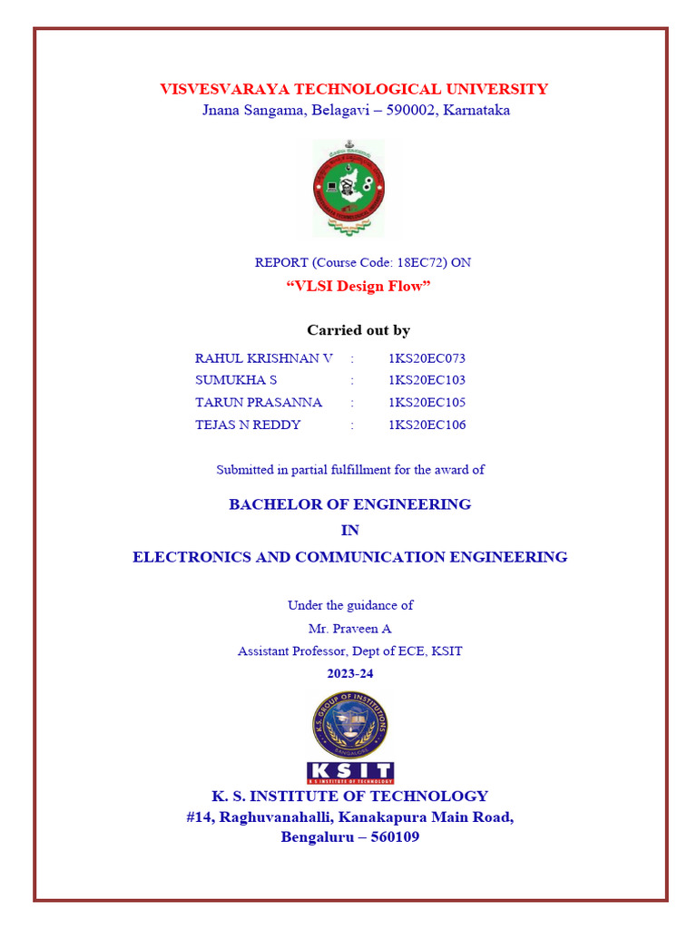 Vlsi Report Pdf Field Programmable Gate Array Integrated Circuit 