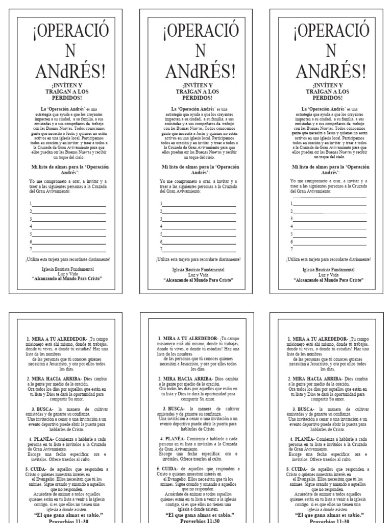 Operacion Andres | PDF | Oración | Cristo (título)