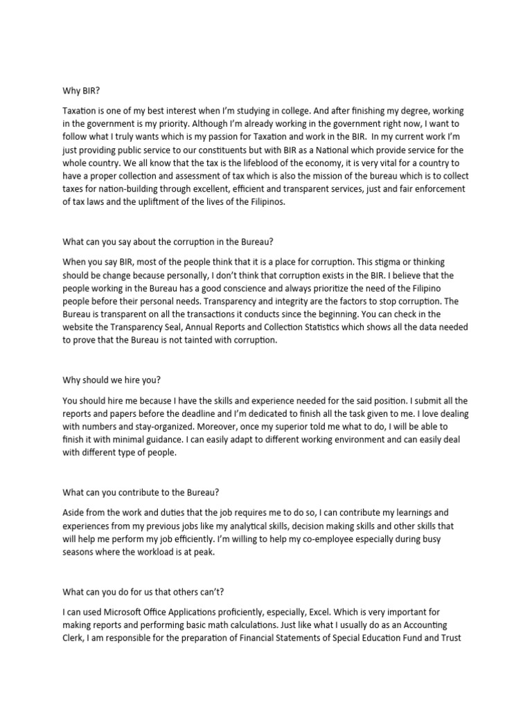 Interview QS | Download Free PDF | Taxes