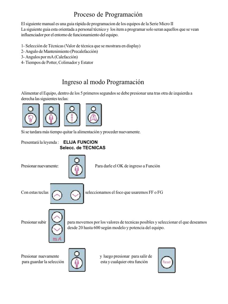 Manual de Programación Micro - II - 10KW | PDF