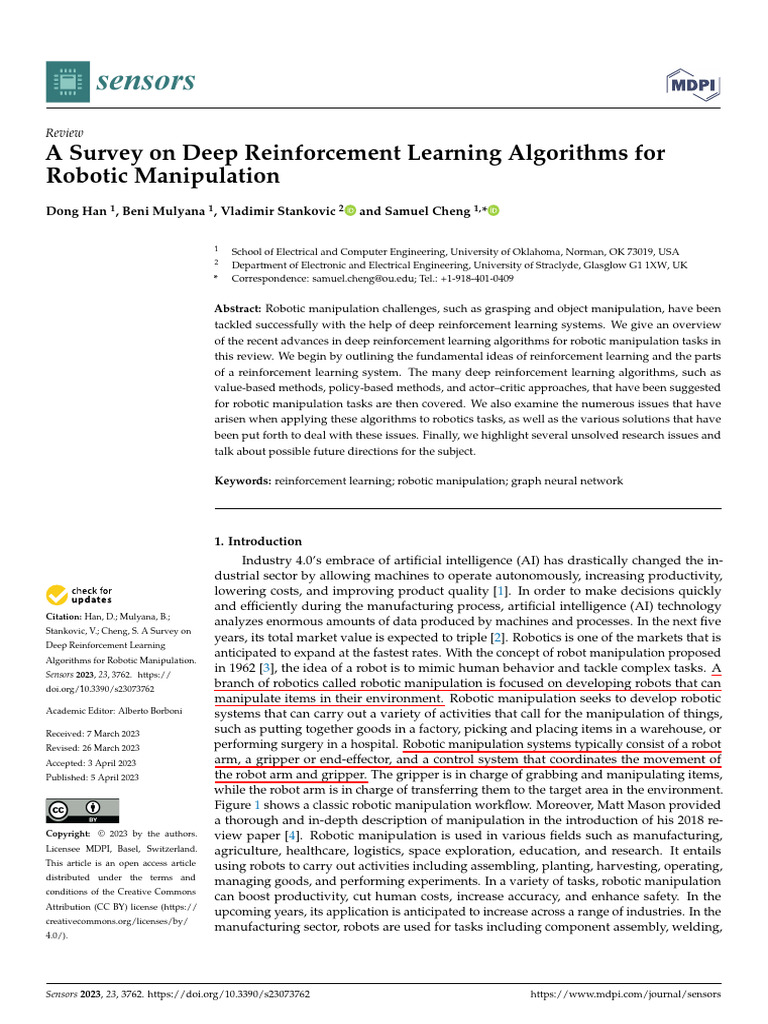 A Survey On Deep Reinforcement Learning Algorithms For Robotic