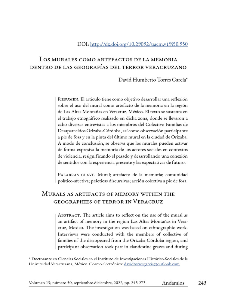 Los Murales Como Artefactos de La Memoria | Descargar gratis PDF | México | Memoria