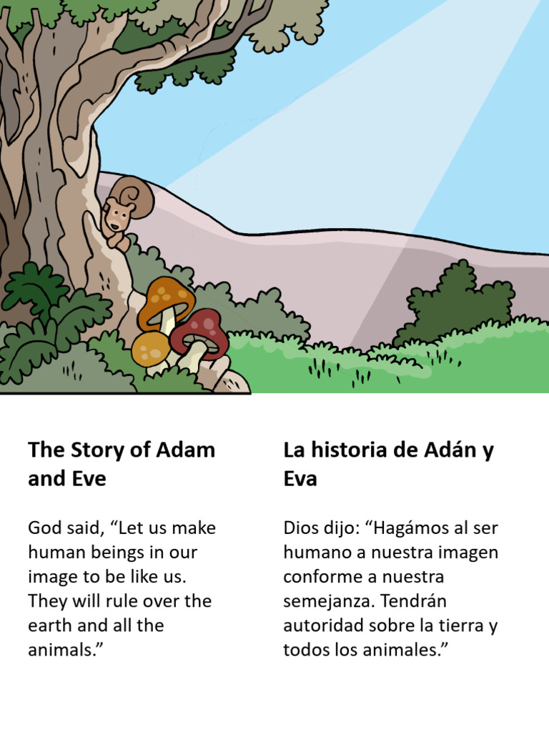 The Story of Adam and Eve - La Historia de Adán y Eva | PDF | Víspera | Mitos de la creación