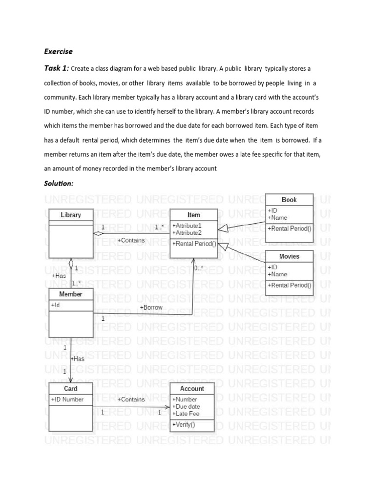 Class Diagram Question With Solutions | PDF