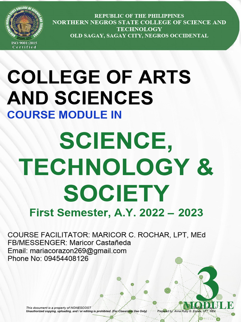 Escala AR - GE 107 - Module 3 2ND SEM. BSBIO CORRECTED FINAL 1 | PDF ...