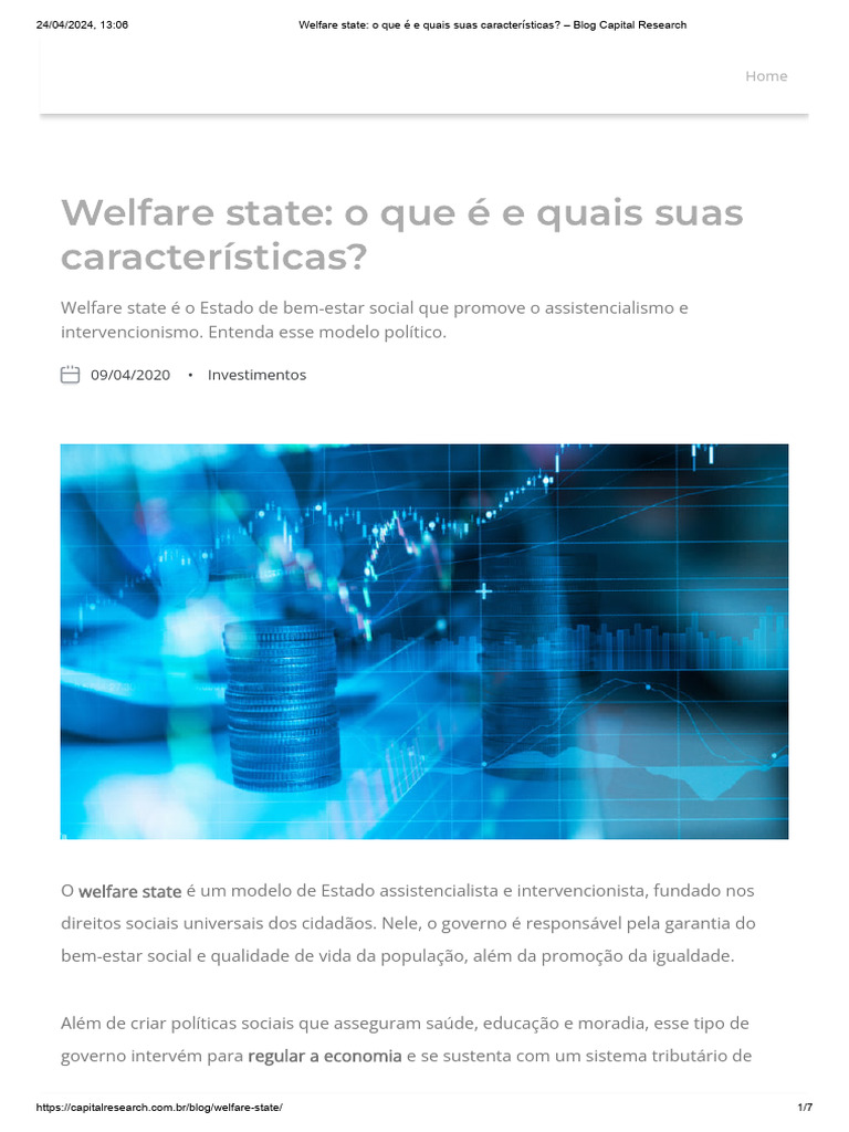 Welfare State_ o Que é e Quais Suas Características_ – Blog Capital Research | PDF | Estado de ...