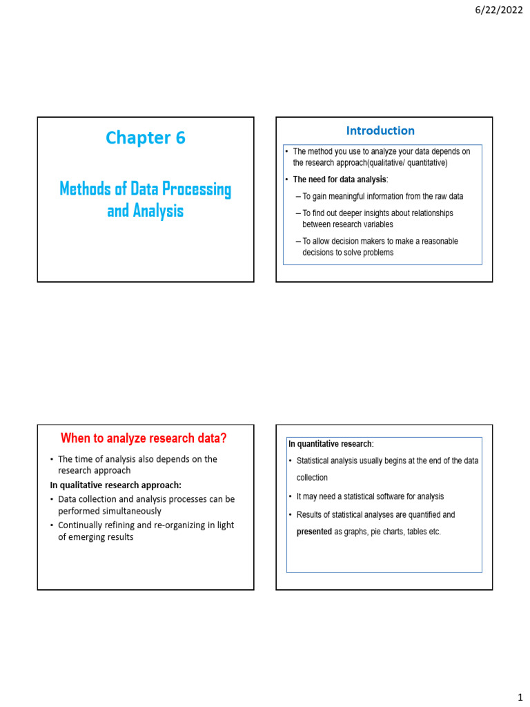 RESEARCH Chapter 6 | PDF | Statistics | Data Analysis